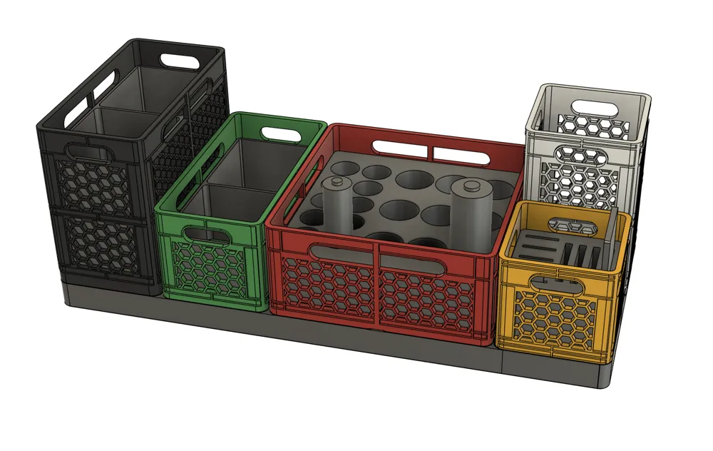 Gridfinity "Latte Box" (Milk Crane) Desk Organizer by frapperoni ...