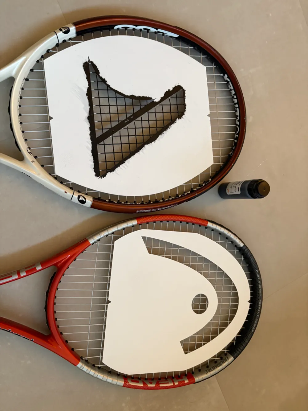 Tennis racket logo stencils v2 by Rosalie 3Design MakerWorld: Download ...