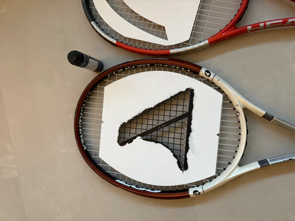 Tennis racket logo stencils v2 by Rosalie 3Design MakerWorld: Download ...