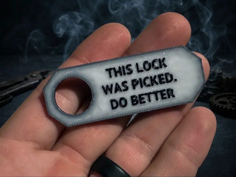Lock Pick Shackle Tag - Free 3D Print Model - MakerWorld