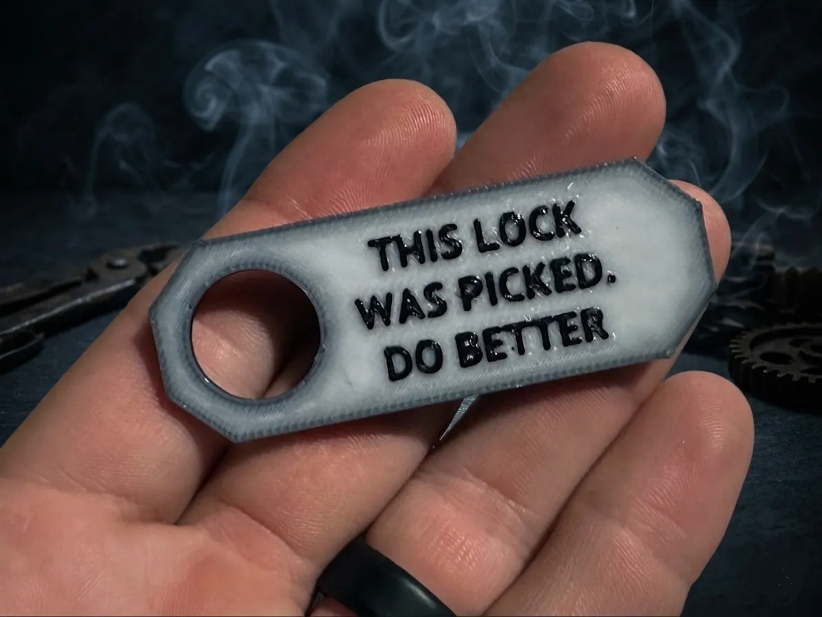 Lock Pick Shackle Tag - Free 3D Print Model - MakerWorld