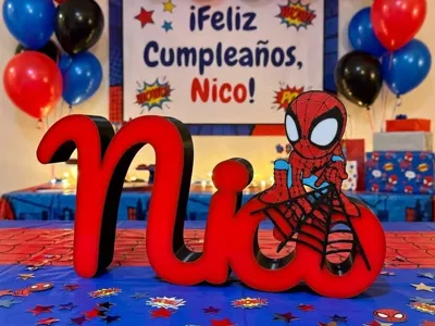 Custom Chibi Spider-Man Name Sign - Free 3D Print Model - MakerWorld