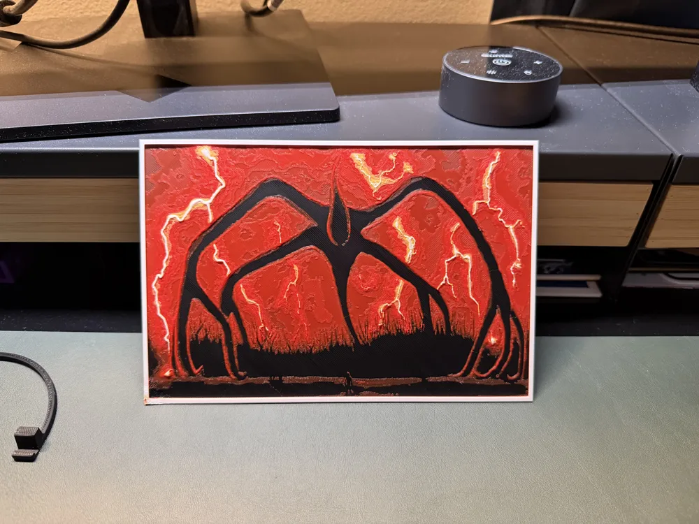 Stranger Things Mind Flayer HueForge - Free 3D Print Model - MakerWorld