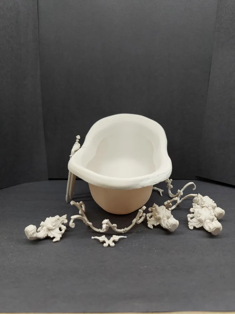 Miniature Victorian Tub in Parts for Painting - Free 3D Print Model ...