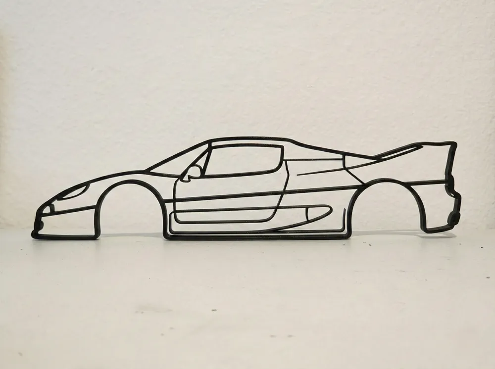 Ferrari F50 Wall Art - Free 3D Print Model - MakerWorld