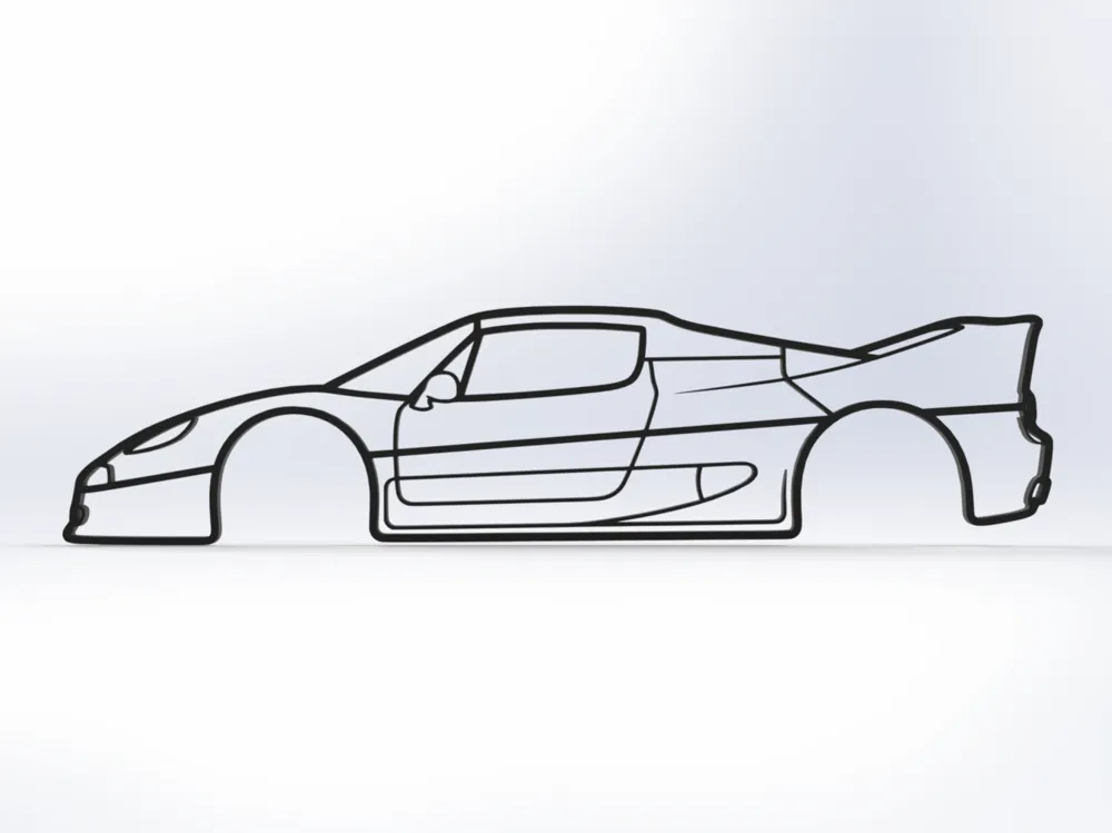 Ferrari F50 Wall Art - Free 3D Print Model - MakerWorld