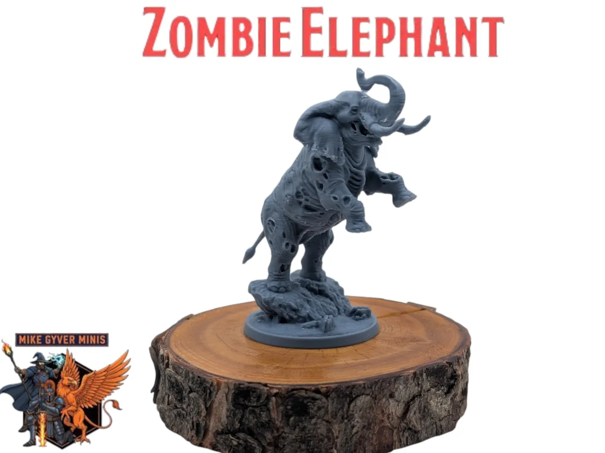 Zombie Elephant - MGM Print-Ready Mini by MikeGyverMinis MakerWorld ...
