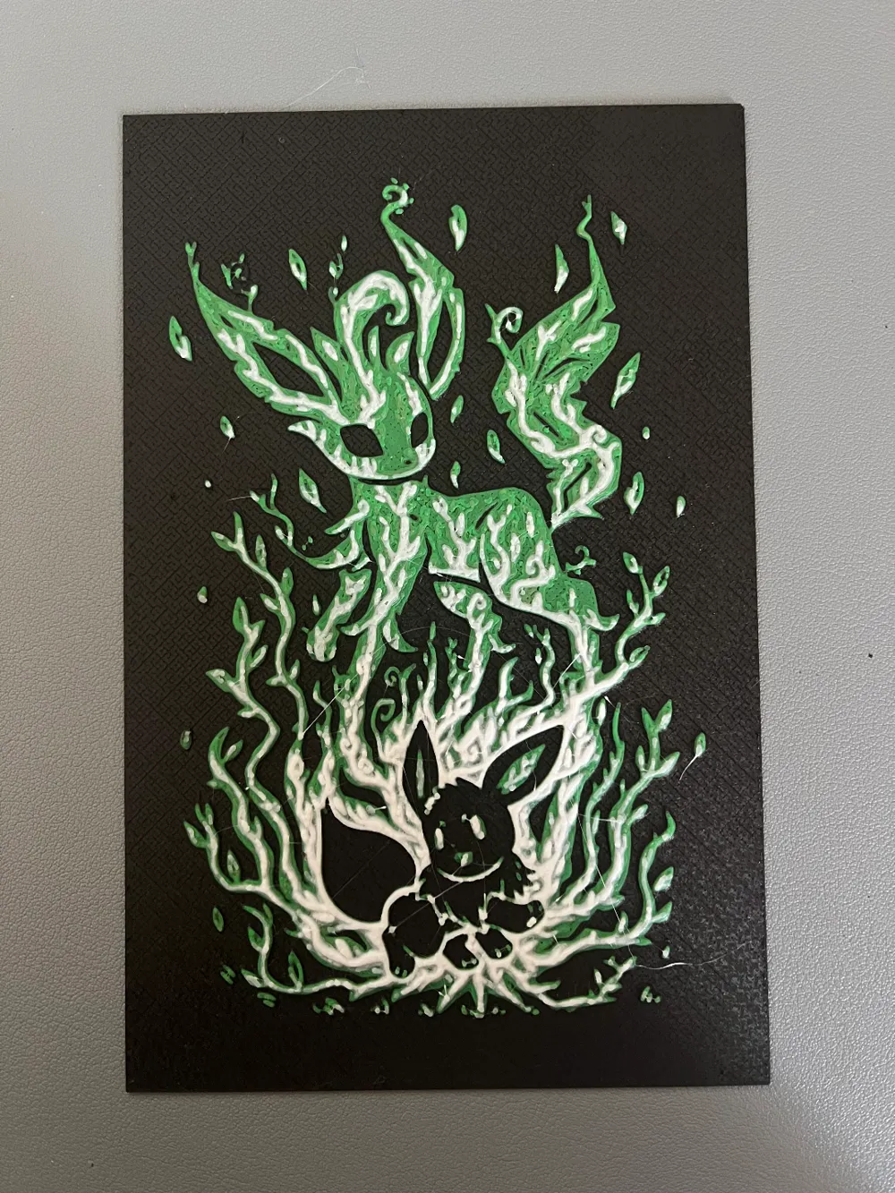 Leafeon - Glass Eevee evolution HueForge by marcoppari - MakerWorld
