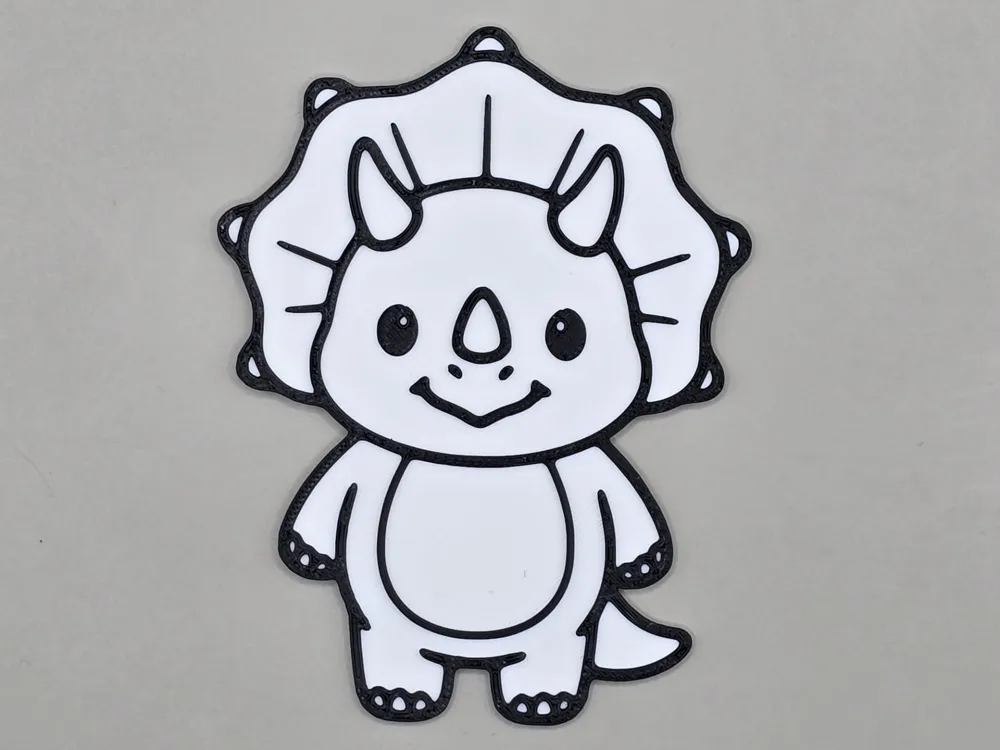 Cute Dinosaur Coloring - Free 3D Print Model - MakerWorld