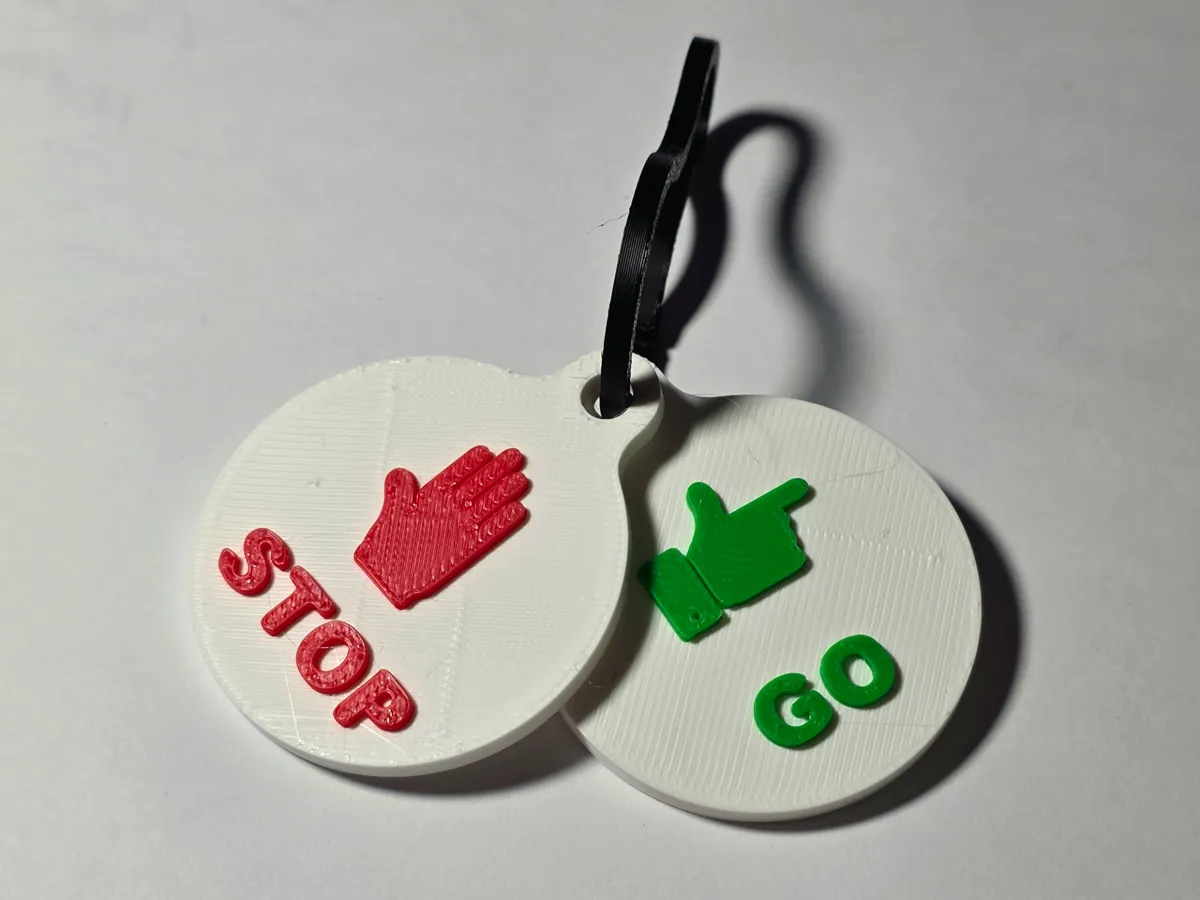 Autism dysregulation aid - SEN Stop/Go tags NO AMS - Free 3D Print ...