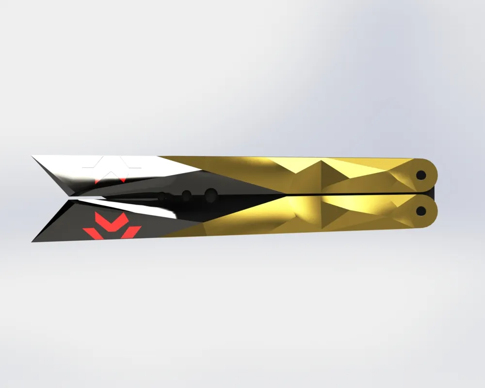 Valorant Butterfly Knife - print in place - Free 3D Print Model ...