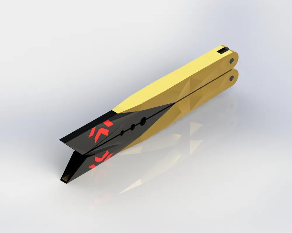 Valorant Butterfly Knife - print in place - Free 3D Print Model ...