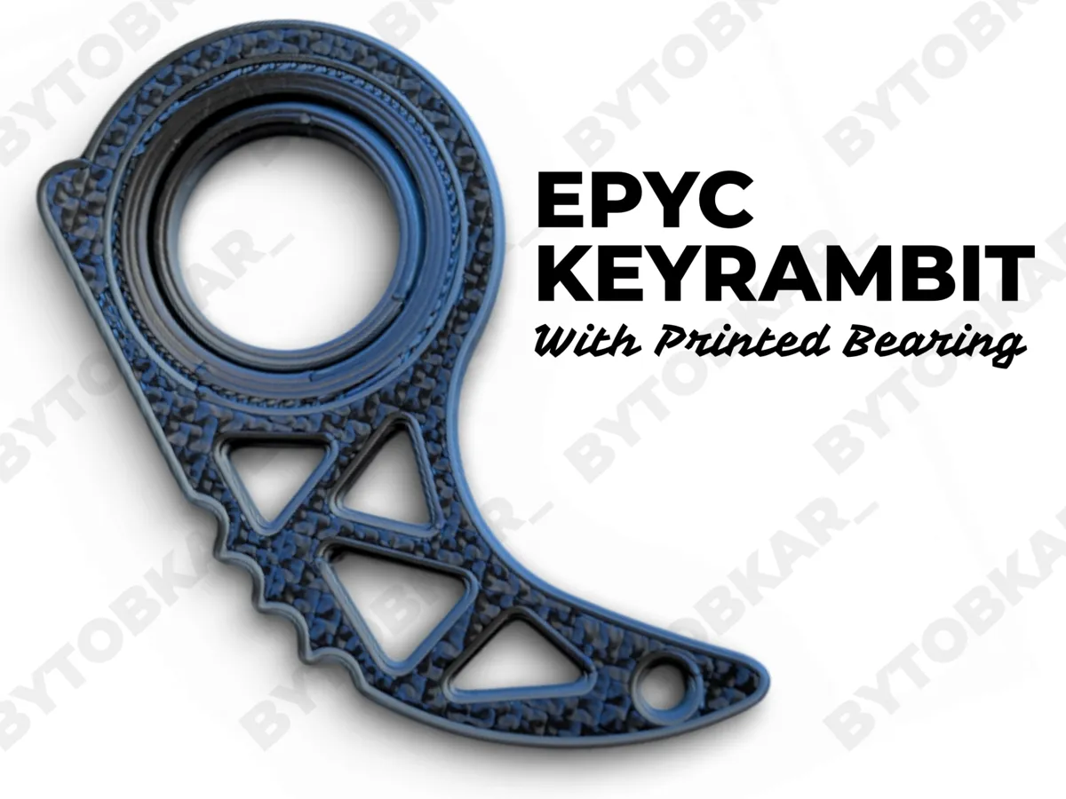Epyc Keyrambit with printed bearing - Free 3D Print Model - MakerWorld