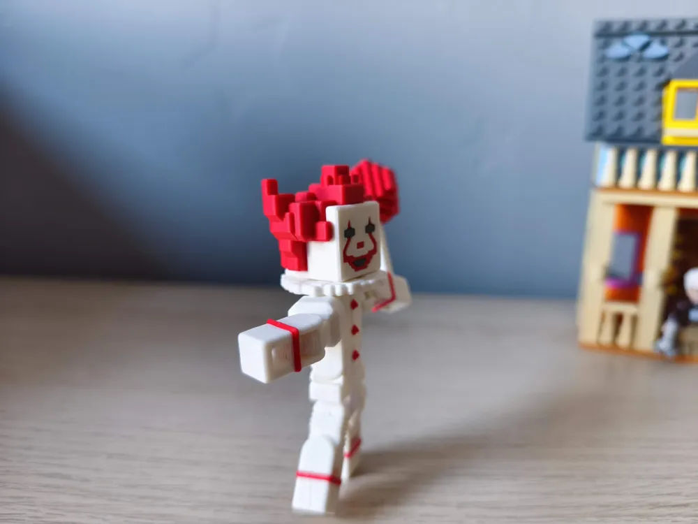 Pennywise - Minecraft Style IT Character - Free 3D Print Model - MakerWorld
