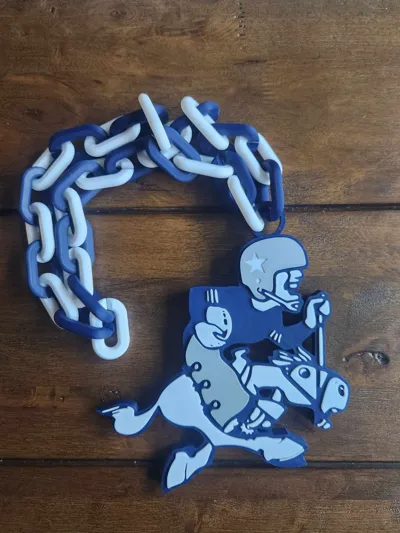 Dallas Cowboys Retro Logo Jumbo Necklace Chain NFL by Salvadori ...