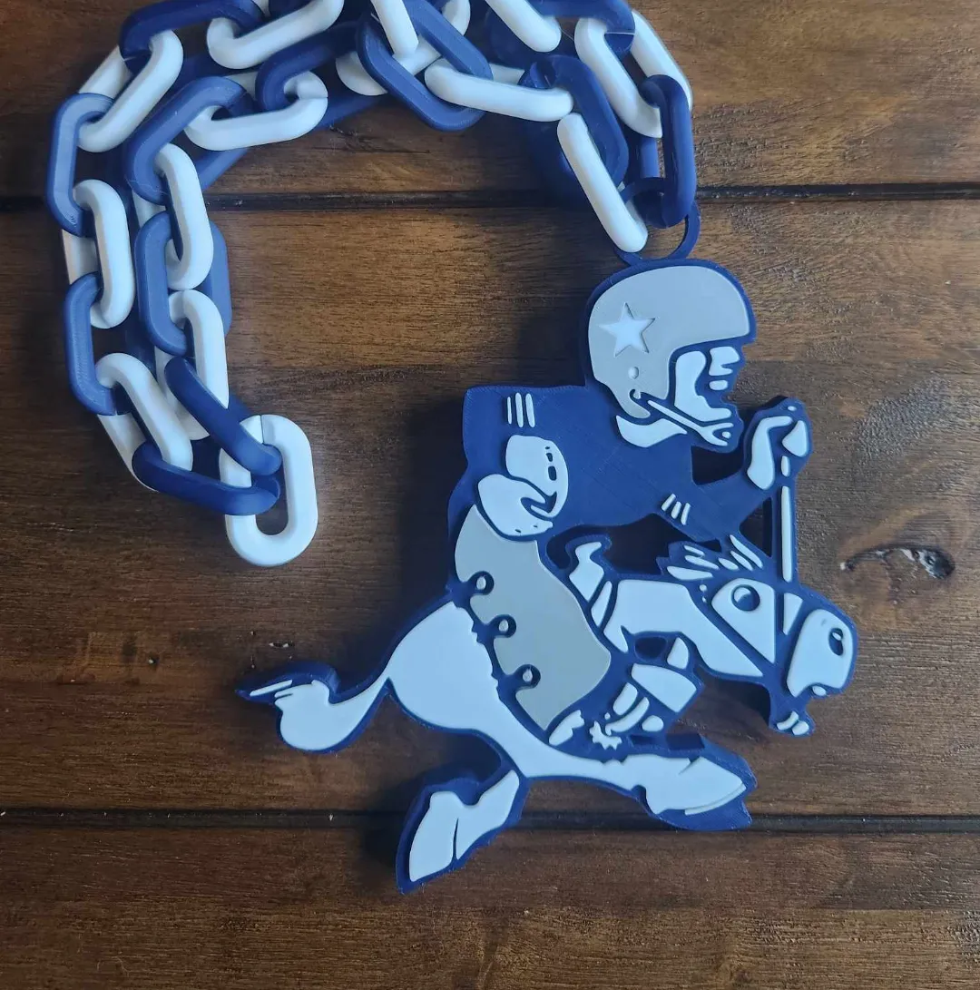 Dallas Cowboys Retro Logo Jumbo Necklace Chain NFL by Salvadori ...