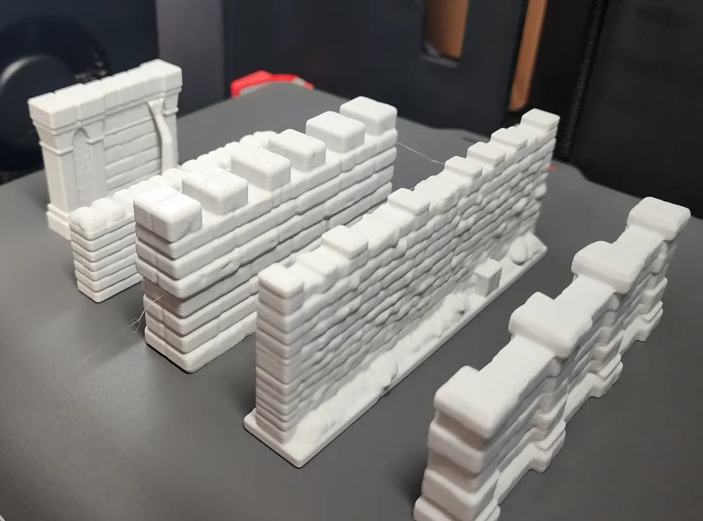 5 Stone Wall Miniatures by Triple G Workshop - MakerWorld