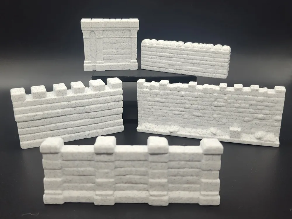 5 Stone Wall Miniatures by Triple G Workshop MakerWorld: Download Free ...