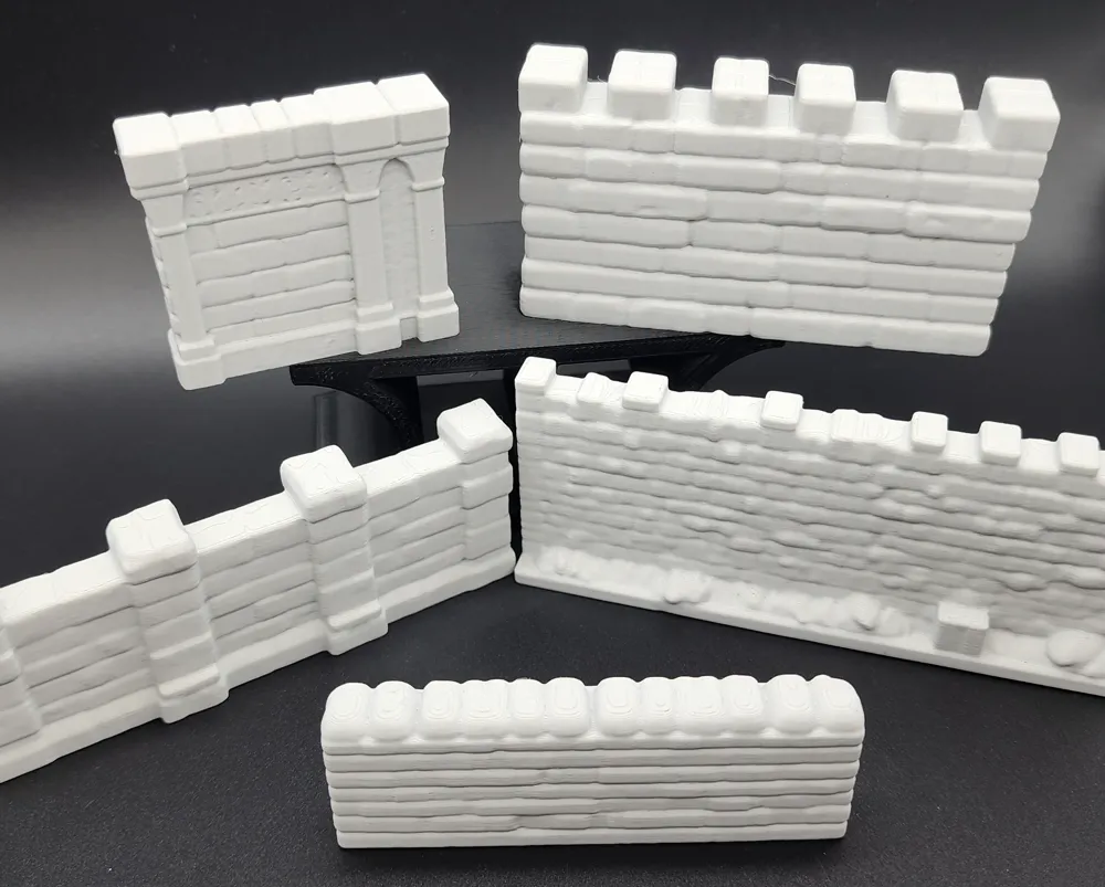 5 Stone Wall Miniatures by Triple G Workshop MakerWorld: Download Free ...