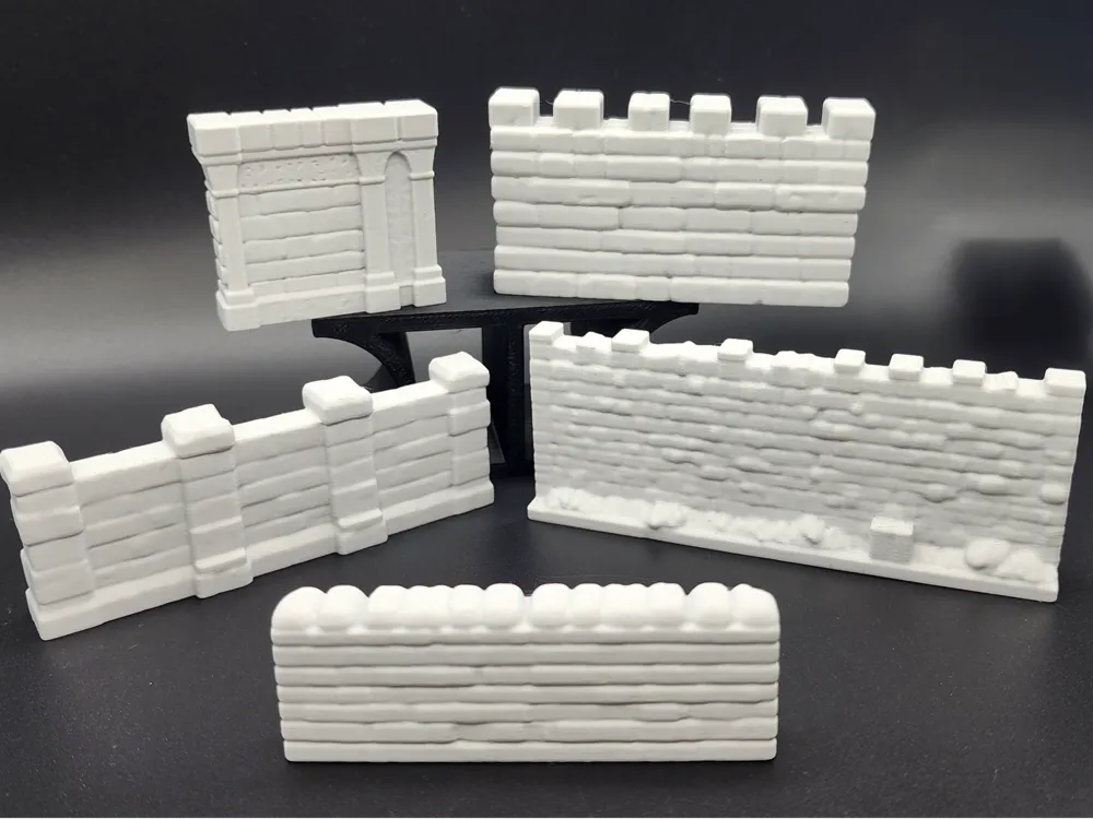 5 Stone Wall Miniatures by Triple G Workshop MakerWorld: Download Free ...
