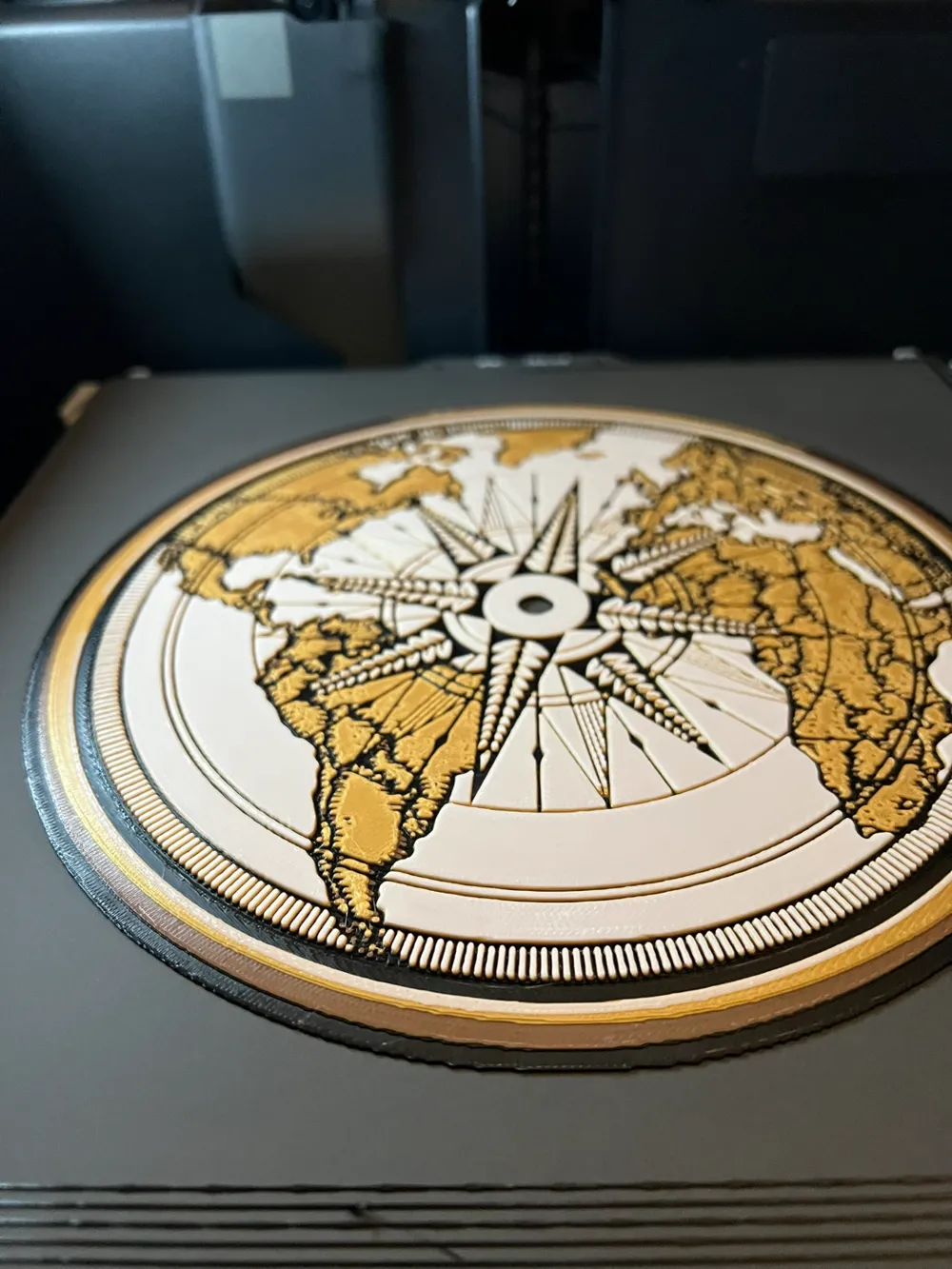 Hueforge Antique map clock by salvi-fibra - MakerWorld