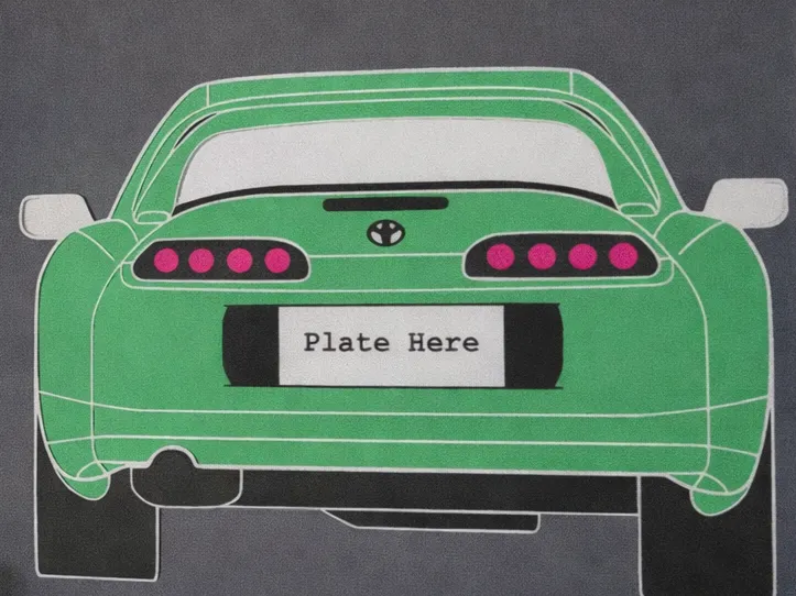 Toyota Supra Wall Art (custom plate) - Free 3D Print Model - MakerWorld