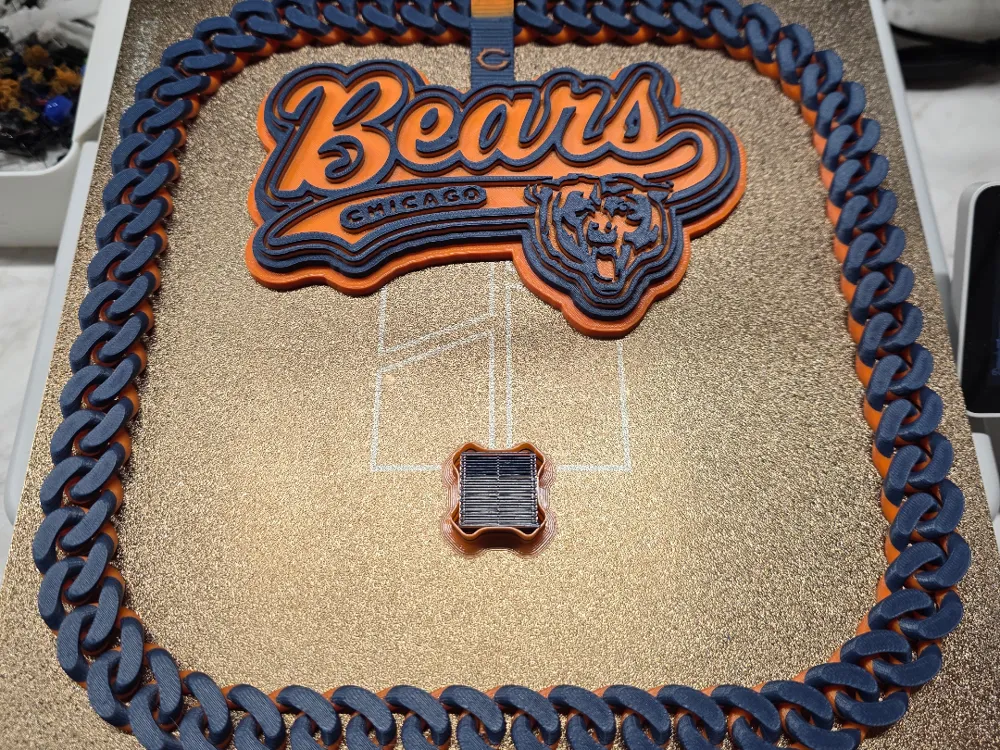 Chicago Bears Neck Chain gameday NFL necklace - Free 3D Print Model ...