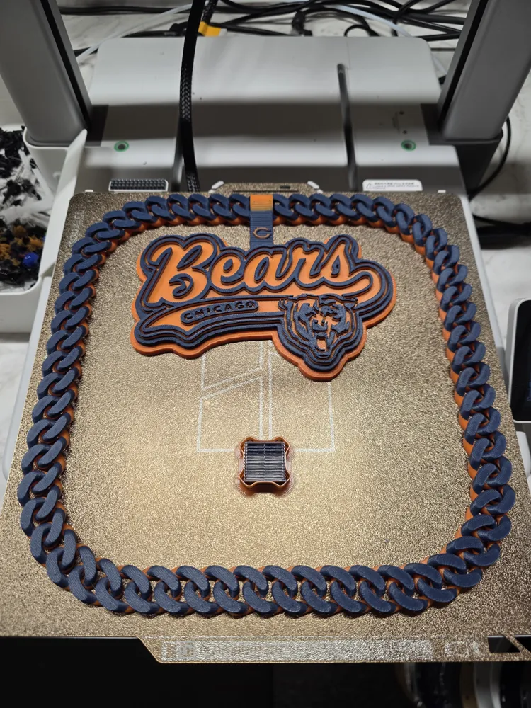 Chicago Bears Neck Chain gameday NFL necklace - Free 3D Print Model ...