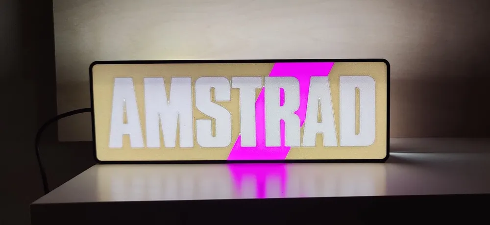 Amstrad Logo Lightbox by KF Designs - MakerWorld