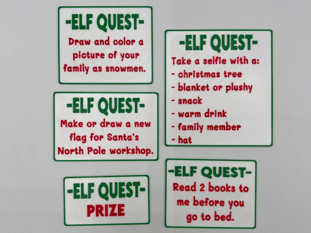 Elf Quest Signs - Set of 5 - Free 3D Print Model - MakerWorld