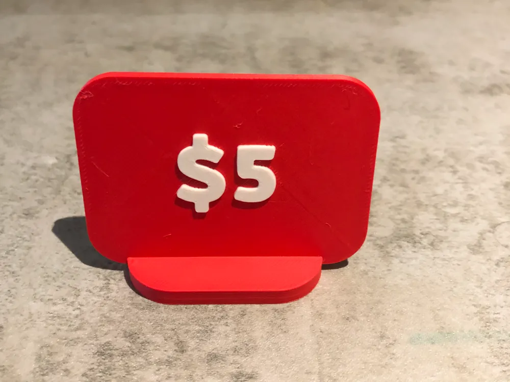 Price Tag $5 - Free 3D Print Model - MakerWorld