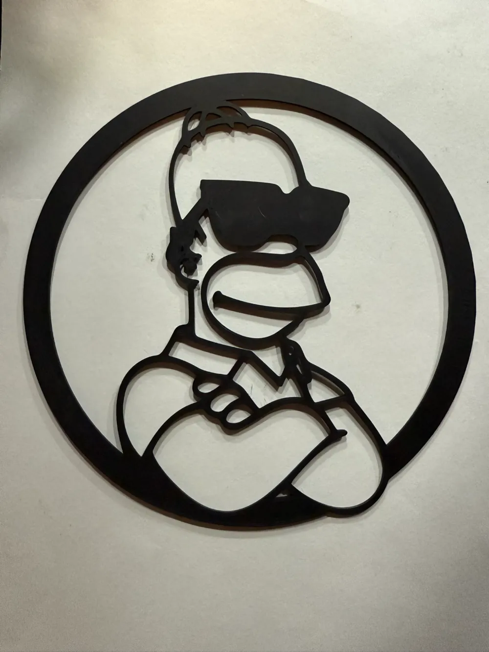 Homer Simpson silhouette (wall art) by Mysstra hueforge 3Dart - MakerWorld