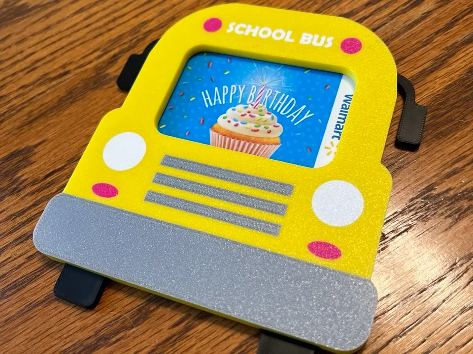 Teacher Appreciation School Bus Gift Card Box - Free 3D Print Model ...