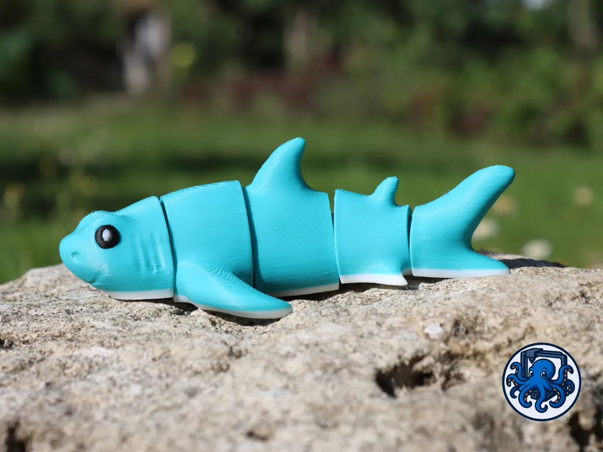 Cute flexi shark - Free 3D Print Model - MakerWorld