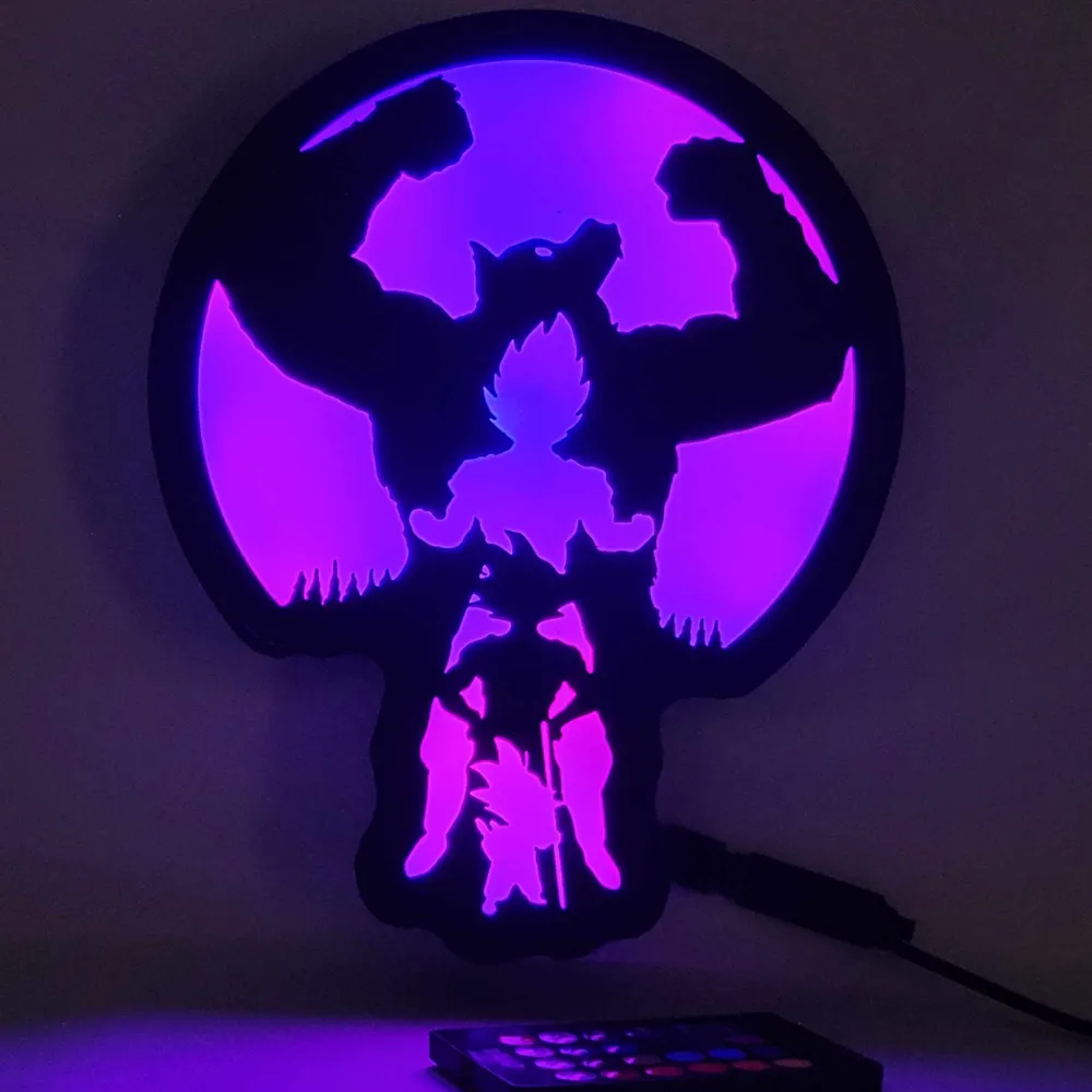 Saiyan Legends ~ Goku | LED Display - Free 3D Print Model - MakerWorld