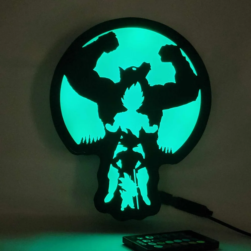 Saiyan Legends ~ Goku | LED Display - Free 3D Print Model - MakerWorld