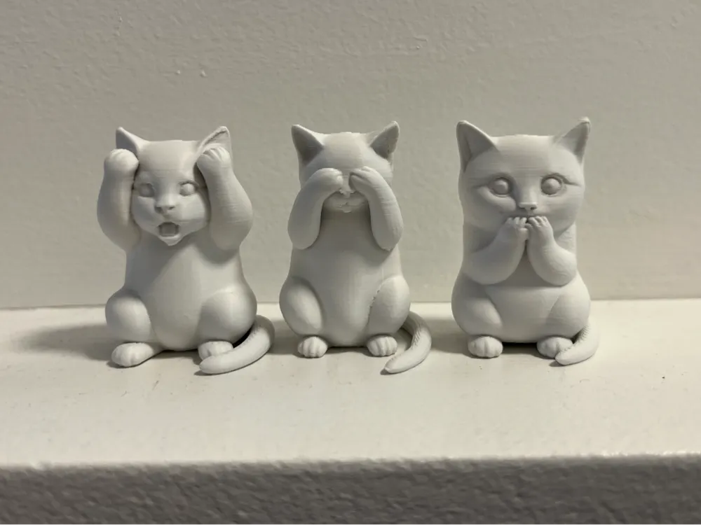 The Three Wise Cats by Fernando MakerWorld: Download Free 3D Models