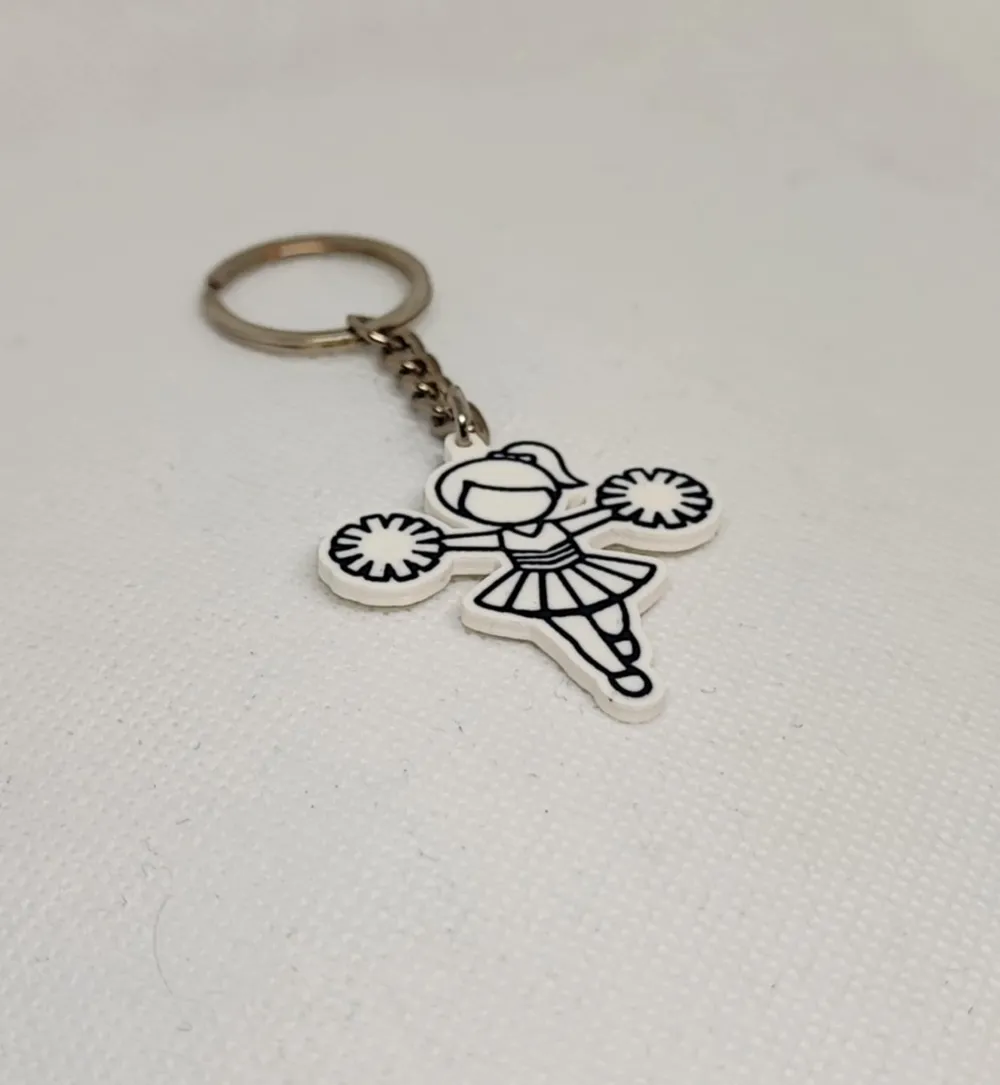 Cheerleader keychain #2 - Free 3D Print Model - MakerWorld