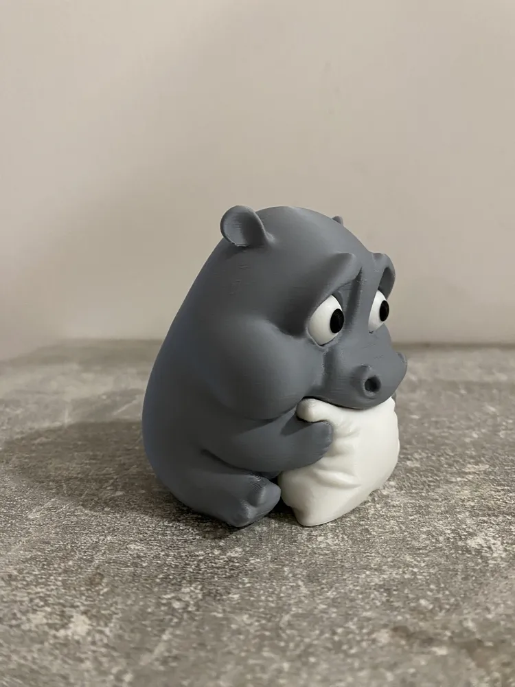 Sad little Baby Hippo by Pedderick Designs MakerWorld: Download Free 3D ...