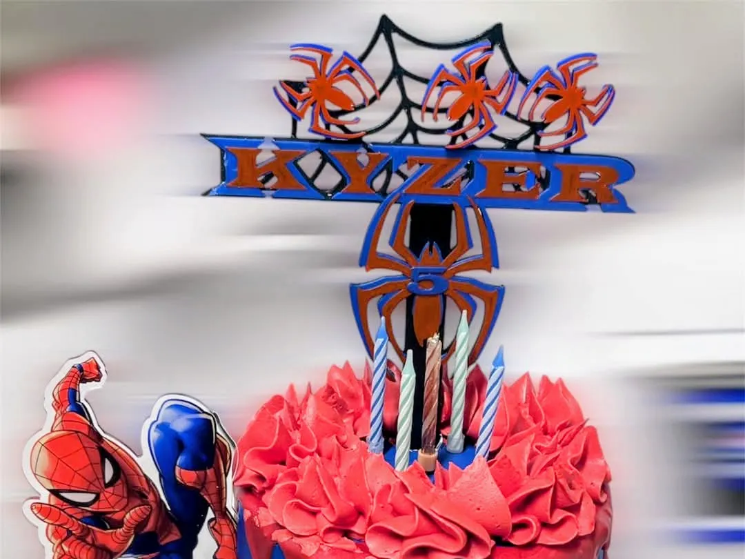 Personalized Spiderman Cake Topper - Free 3D Print Model - MakerWorld