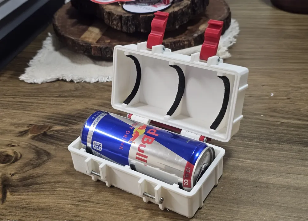 12oz Red Bull Can Case by Dewey's MakerWorld: Download Free 3D Models