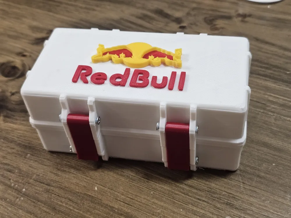 12oz Red Bull Can Case by Dewey's MakerWorld: Download Free 3D Models