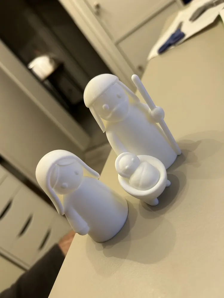 Minimalist Nativity Set - Christmas Crib Scene - Free 3D Print Model ...