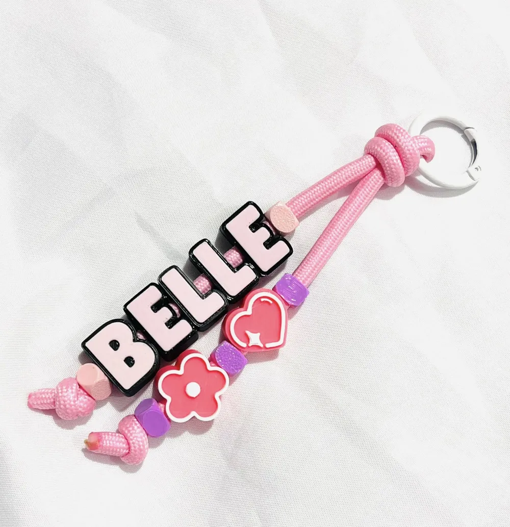 Chunky Letters and Beads Horizontal - Free 3D Print Model - MakerWorld