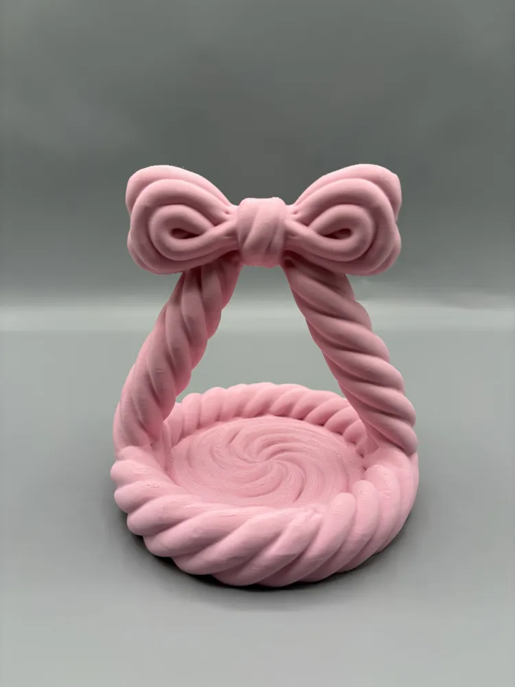 Coquette Bow Jewelry Tray - Twisted Rope Catchall - Free 3D Print Model ...