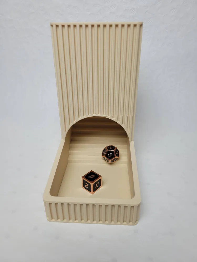 Minimalist Japandi Dice Tower - Free 3D Print Model - MakerWorld