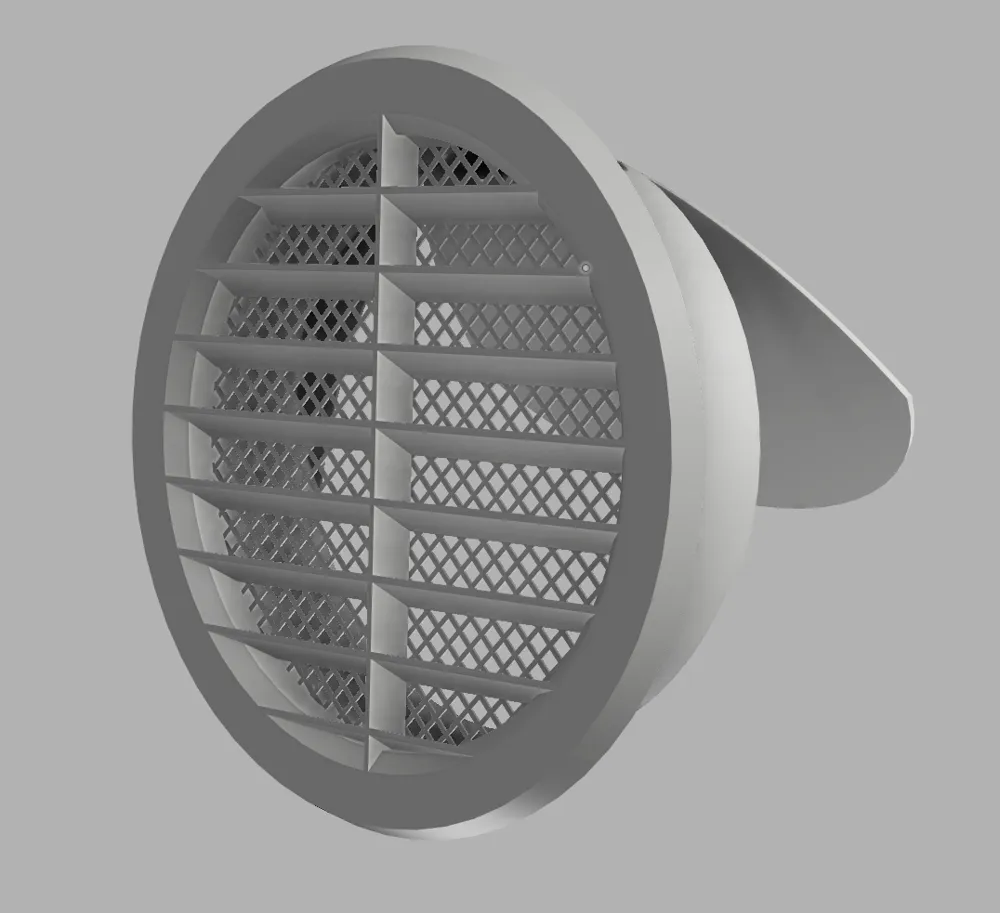 100mm air suction with anti-back flow cover - Free 3D Print Model ...