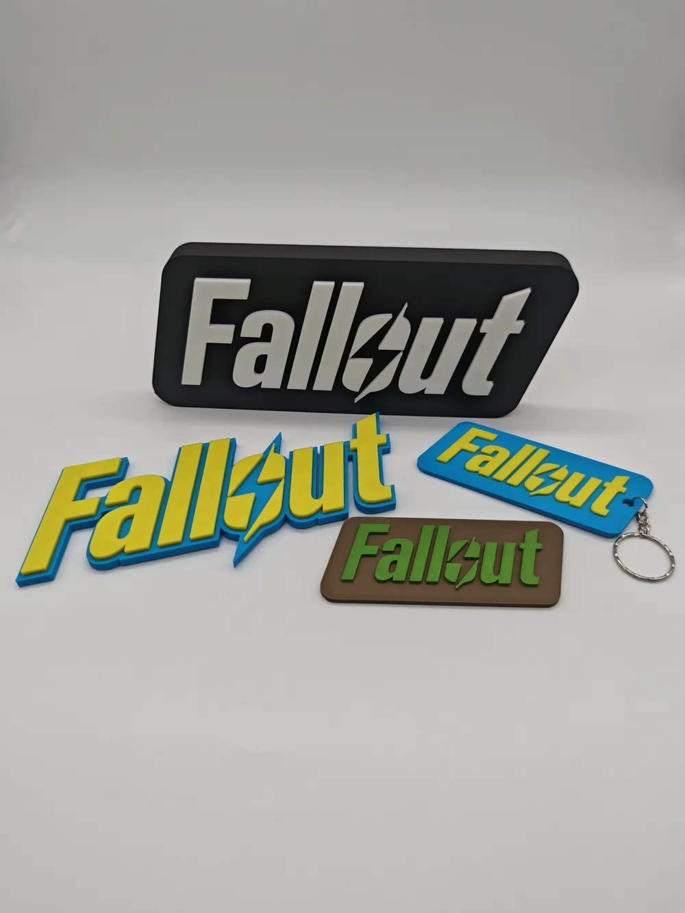 Fallout logo/sign with background (NO AMS/AMS) - Free 3D Print Model ...