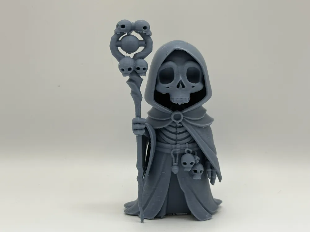 Skeleton wizard figure with staff by Mysstra hueforge 3Dart MakerWorld ...