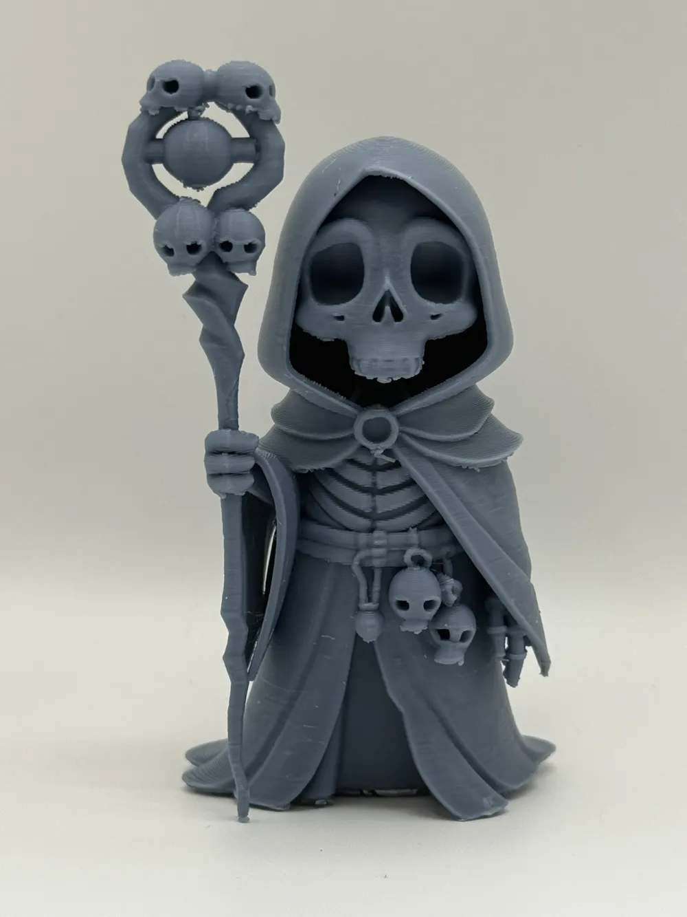 Skeleton wizard figure with staff by Mysstra hueforge 3Dart MakerWorld ...